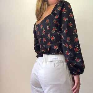 Forever 21 | Tops | Black Satiny Square Neck Blouse | Poshmark